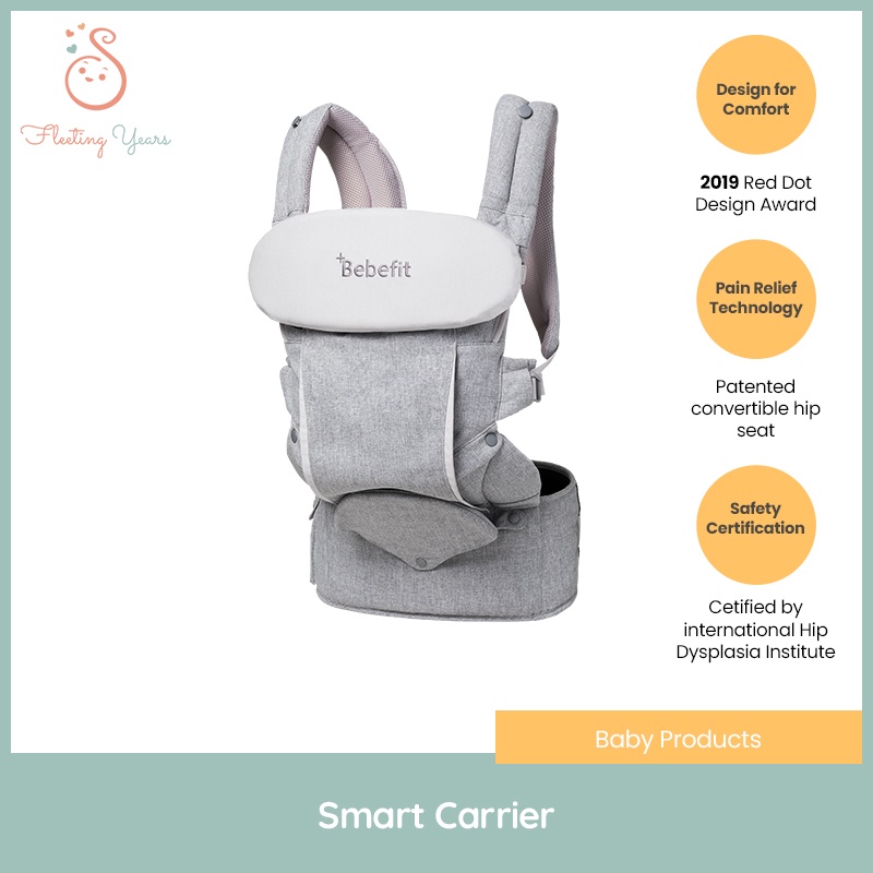 Patented hip seat - Bebefit Smart Carrier with hipseat ( 2 in 1 Carrier) - Korea designed ...