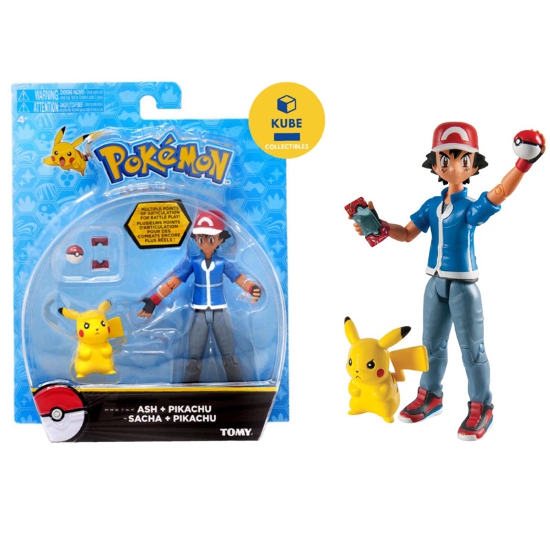 TOMY Pokemon Ash and Pikachu action Figure | Shopee Singapore
