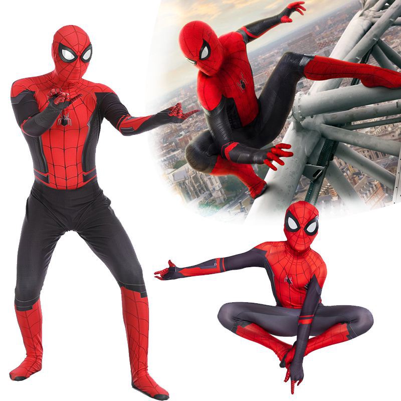 Kids Spider Man Far From Home Peter Parker Cosplay Costume Zentai ...