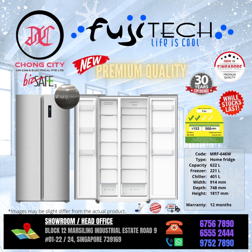 FUJITECH MRF-646W [HOME FRIDGE] [NEW] [622L] | Shopee Singapore
