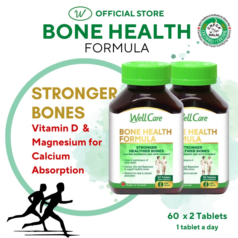[BUNDLE OF 2] WellCare Bone Health Formula (60 Tablets) - Support ...