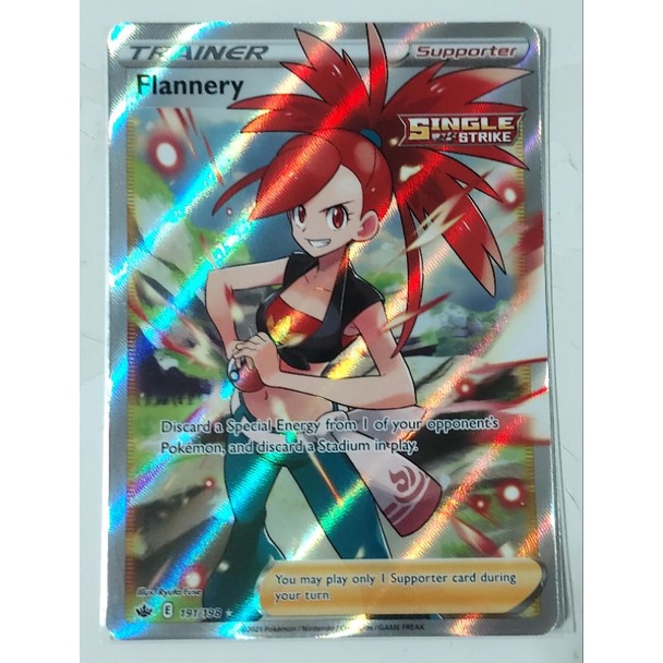 Pokemon flannery full art trainer supporter chilling reign card ...