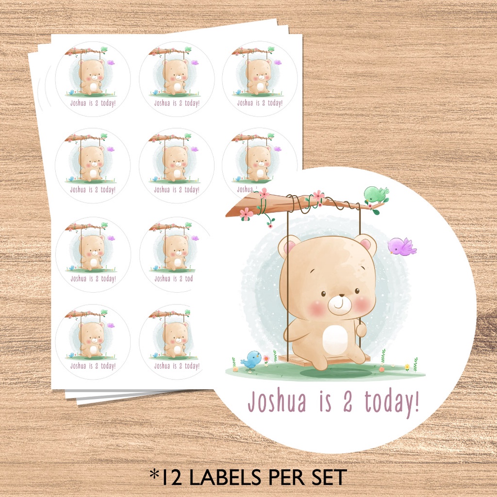 Personalised Birthday Sticker Labels Party Favor Labels Goodie Bag ...