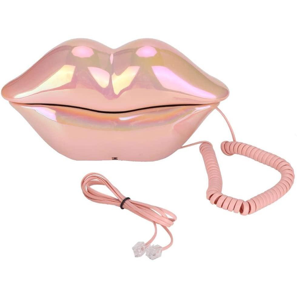 Pink Mouth Telephone, Wired Landline Telephone, Novelty Sexy Lip ...