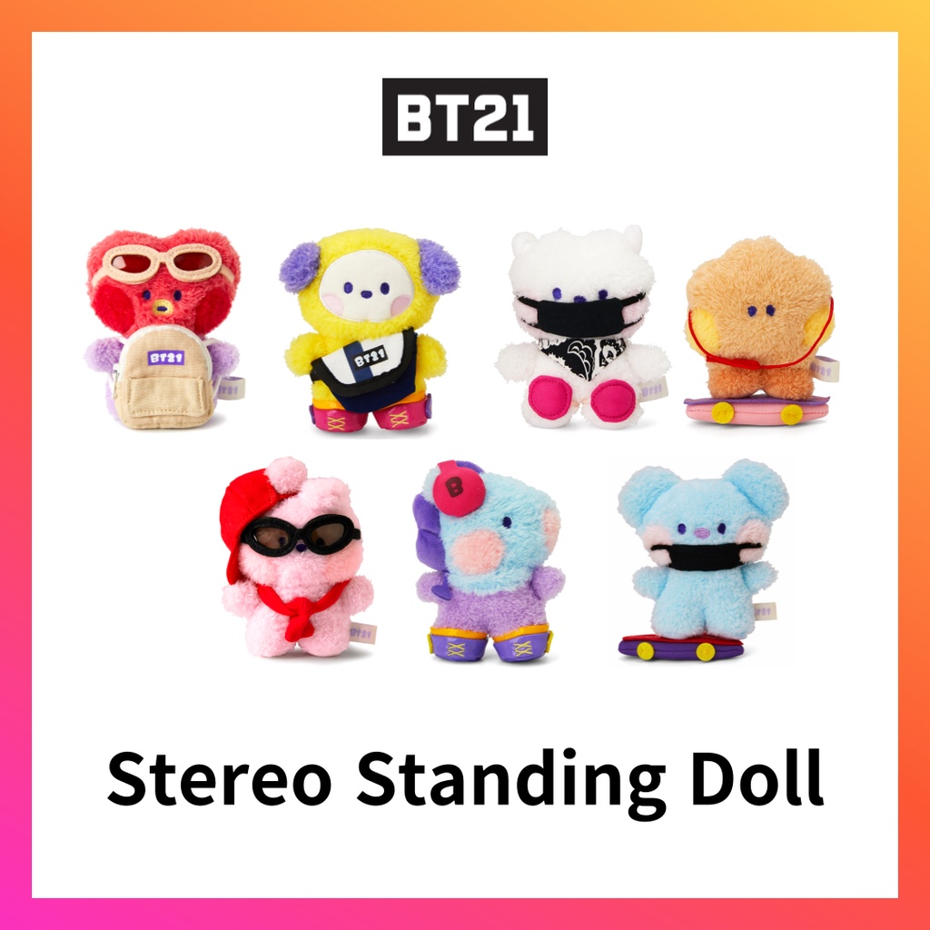 BT21 Minini Stereo Standing Doll Street Cute Kids RJ SHOOKY KOYA MANG ...
