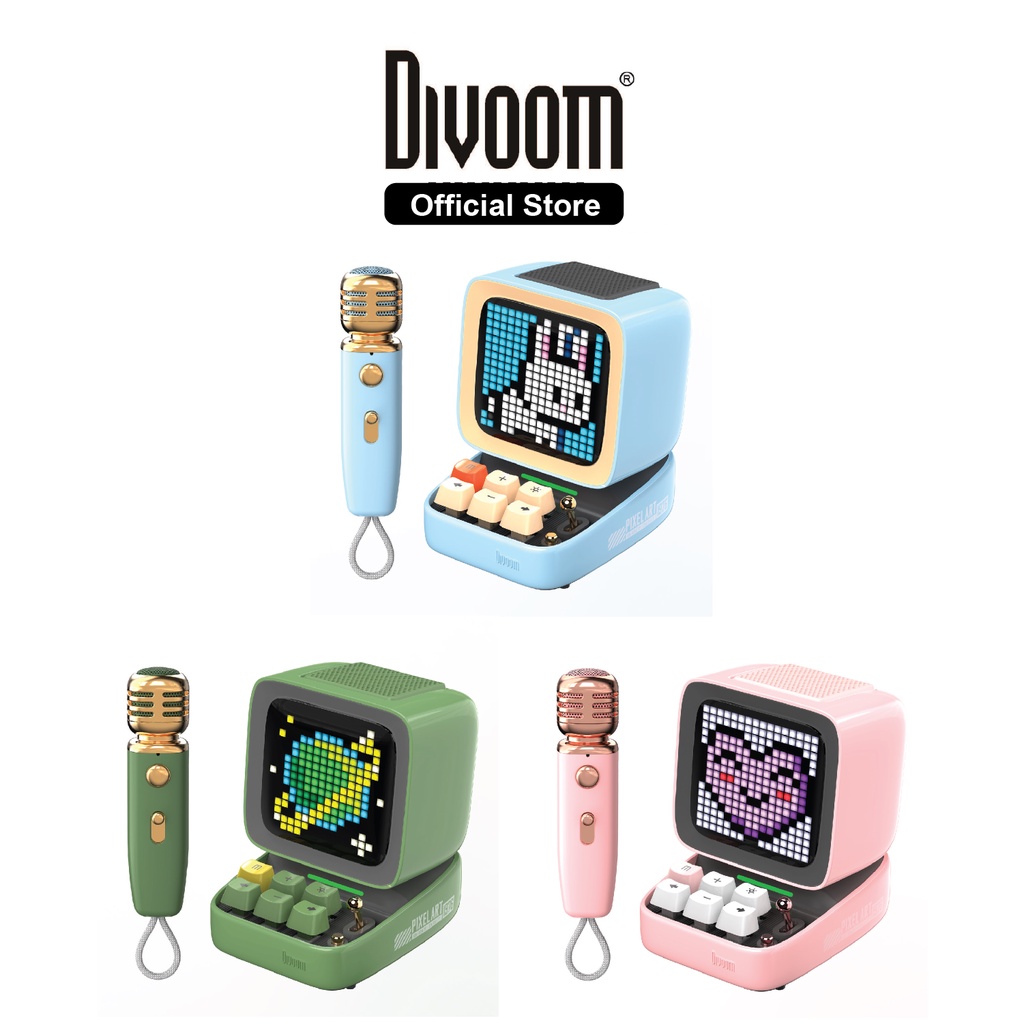 Divoom Ditoo-Mic Retro Pixel Art Game Bluetooth Speaker with Microphone Karaoke Function | 1 ...