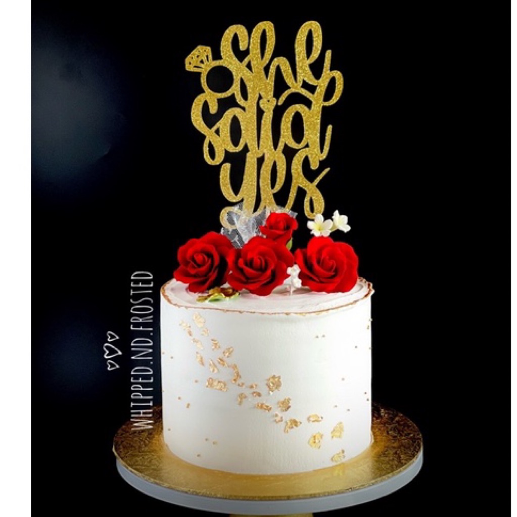 Proposal Custom Cake | She Said Yes Cake | Birthday Cake | Eggless ...
