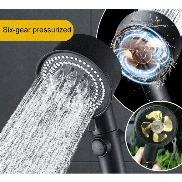 Six-gear mode Pressurized shower head Shower head high pressure ...