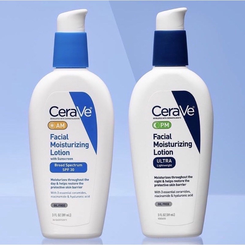 Cerave AM /PM Facial Moisturizing Lotion SPF30 Moisturizer Sunscreen ...