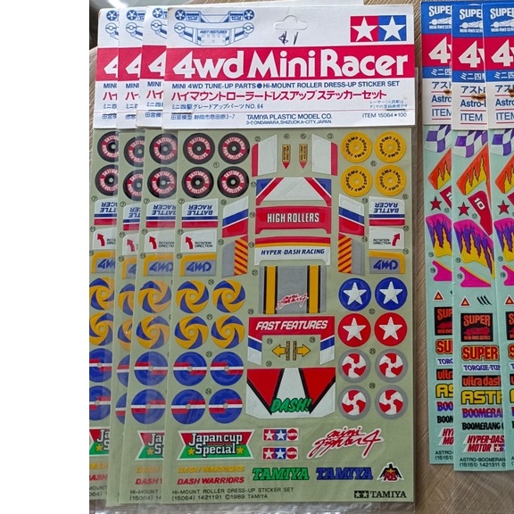 Tamiya Mini 4WD 1/32: Dress up sticker set | Shopee Singapore
