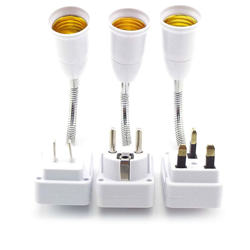 AC 110V 220V E27 Lamp Bulb Adapter Flexible Light Bases Plug Holder ...