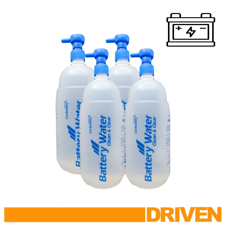 CarBuddy Clean & Clear Battery Water 1L x 4 Bottles (Bundle Deal ...