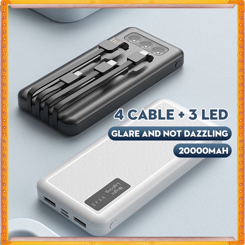 [SG] HXR Portable power bank 20000mah 4 cable 2A intelligent output ...