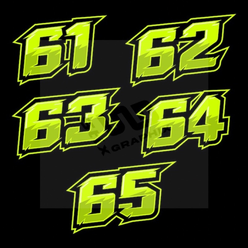 [SG SELLER] custom RACING number - vinyl cut sticker custom | Shopee ...