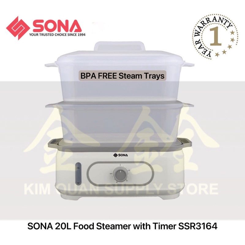SONA 20L Electric Food Steamer with Timer SSR3164 | SSR 3164 [One Year ...