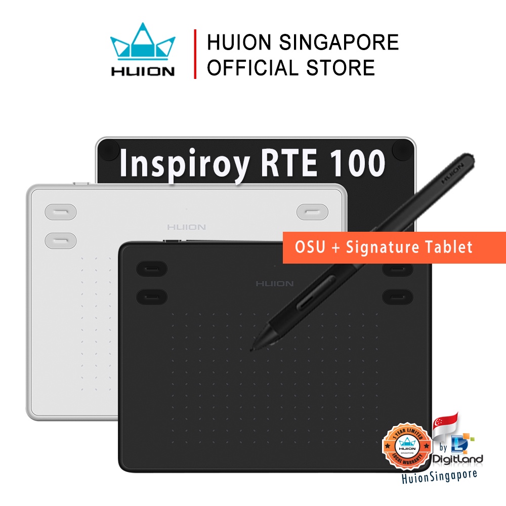 Huion Singapore Inspiroy RTE 100 Digital Graphics Drawing Tablet | OSU ...