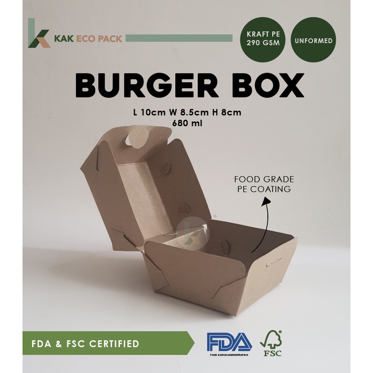 Burger Box / Take Away Burger Box / French Fries Box / Take Away Food ...