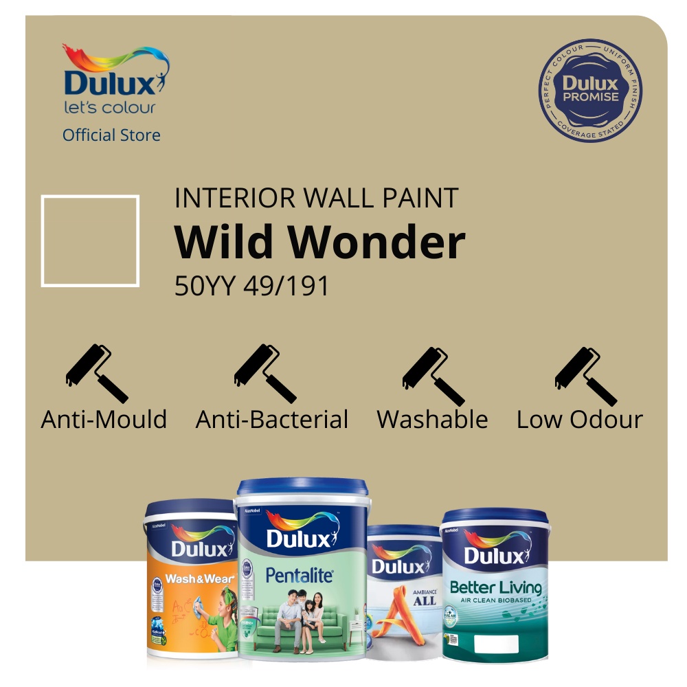 Dulux Wall/Door/Wood Paint - Wild Wonder (50YY 49/191) (Ambiance All ...