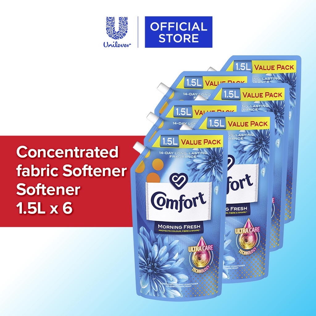 [Bundle of 6 Refill] Comfort Fabric Softener Morning Fresh/Blossom ...