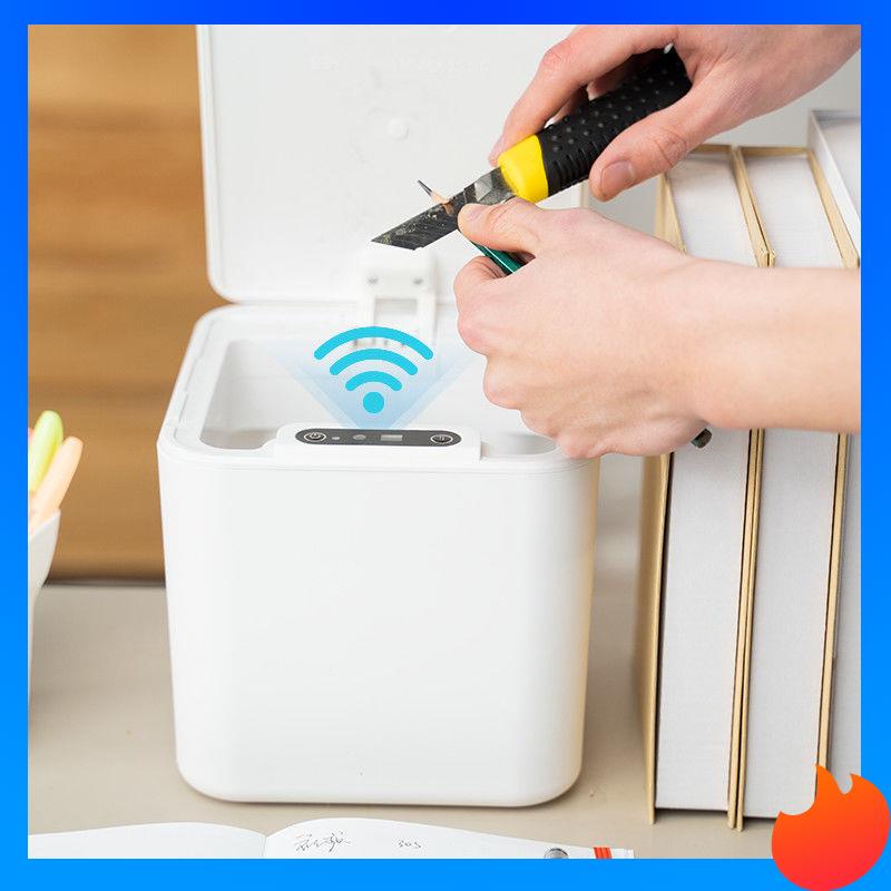 dustbin Desktop smart sensor trash can home living room small covered ...