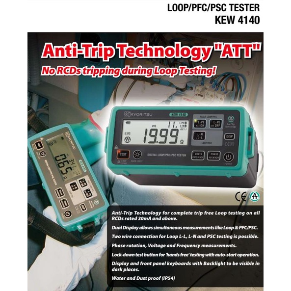 Kyoritsu 4140 LOOP/PFC/PSC Testers ANTI TRIP! | Shopee Singapore