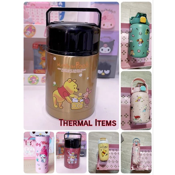 Ready Stock Pooh Thermal Waterbottle Marvel Flask Kuromi Cinnamoroll ...