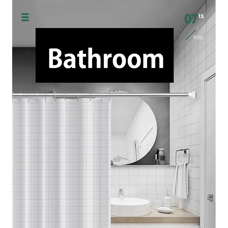 Extendable Rod Extendable pole for bathroom Wardrobe Shower Curtain rod ...