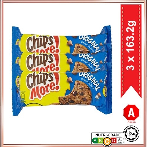 Chips More Original Chocolate Chip Cookies 163.2g x3 Packs asean.os ...