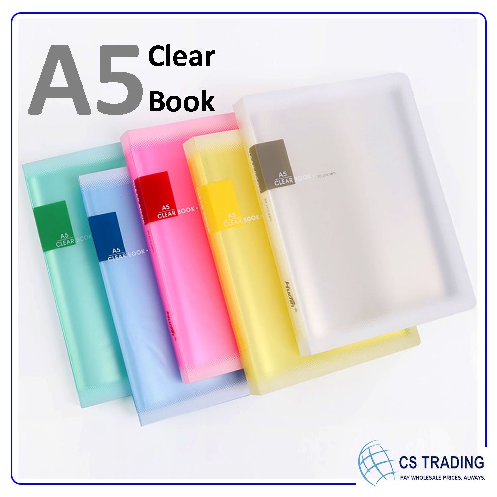 A5 Clear Book 20 / 30 / 40 Pocket / Clear Book / Clear Holder / Display ...