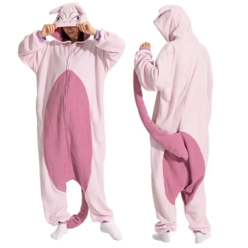 Mewtwo Pokemon Character Overall Kigurumi Onesie Pajamas Sleepwear ...