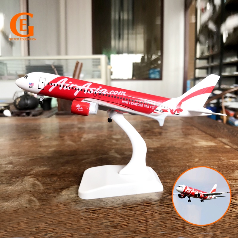 Air Asia A320 Aircraft Model Metal Die-cast Merah Putih Airbus 320 ...