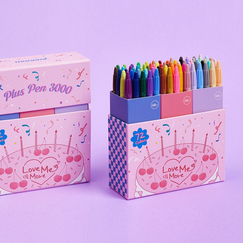 Monami [NEW LIMITED EDITION] Plus Pen 3000 72colors Watercolor Painting ...