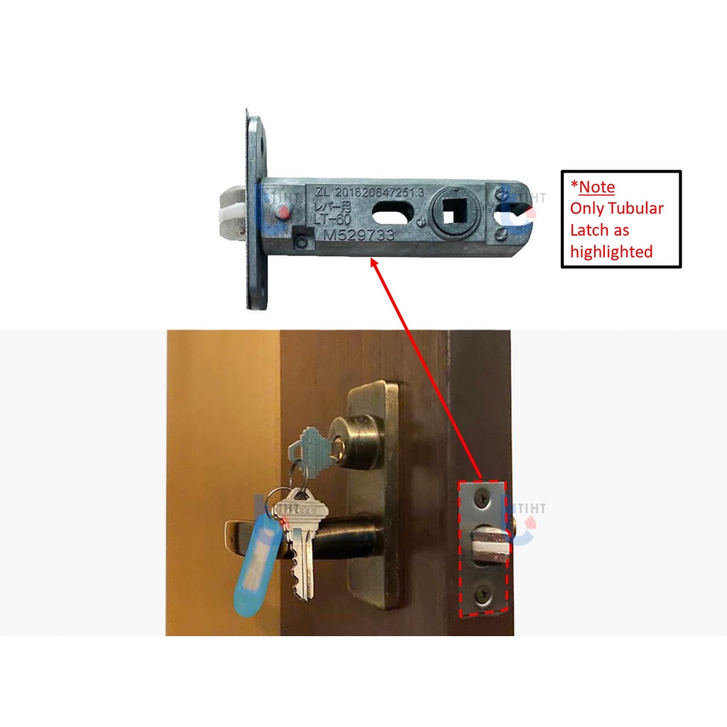 JAP Tubular Latch/ HDB Door Lock Latch / HDB Toilet Door Lock Latch ...