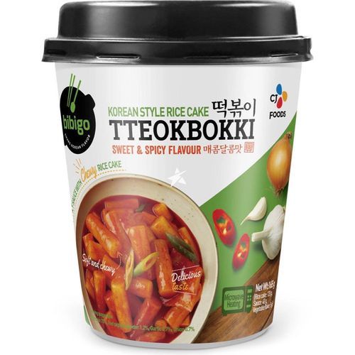 Cj Bibigo Korean Style Rice Cake Tteokbokki Sweet Spicy Flavour 165g | Shopee Singapore