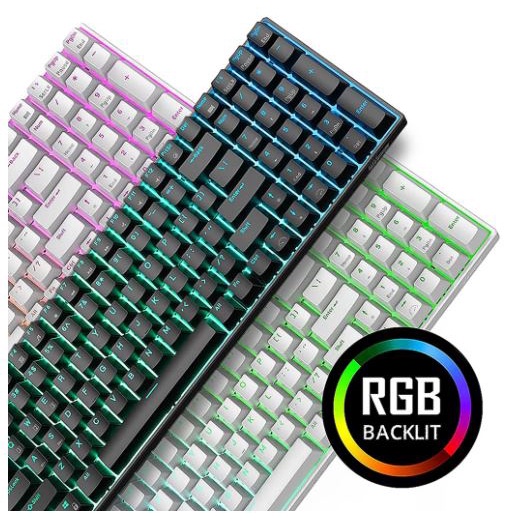 RK100 Royal Kludge 2.4G Wireless Bluetooth Gaming Mechanical Keyboard ...