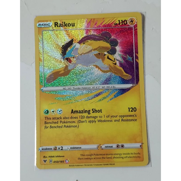 Pokemon amazing rare raikou vivid voltage card | Shopee Singapore