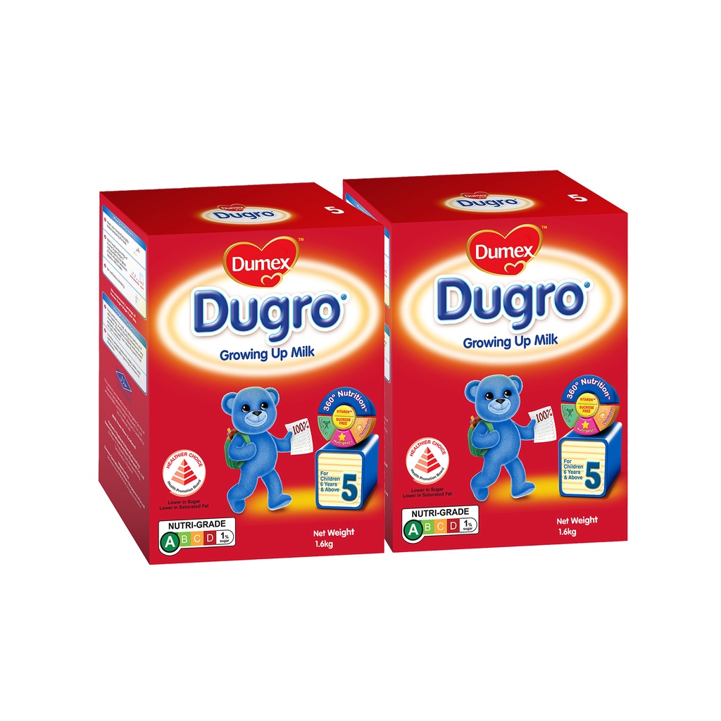 [Bundle of 2] Dumex Dugro Stage 5 Growing Up Kid Milk Formula (1.6kg ...