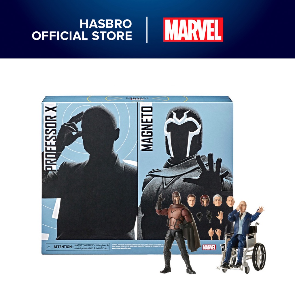 Hasbro Marvel Legends Series Magneto and Professor X Action Figures ...