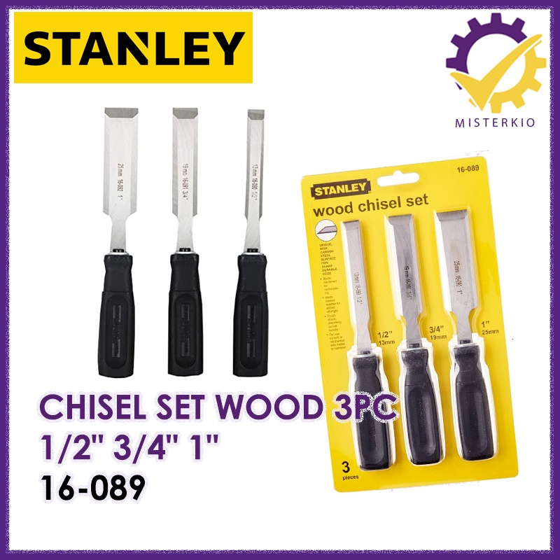STANLEY CHISEL SET WOOD 3PC 1/2" 3/4" 1", 16-089 CHEAP | Shopee Singapore