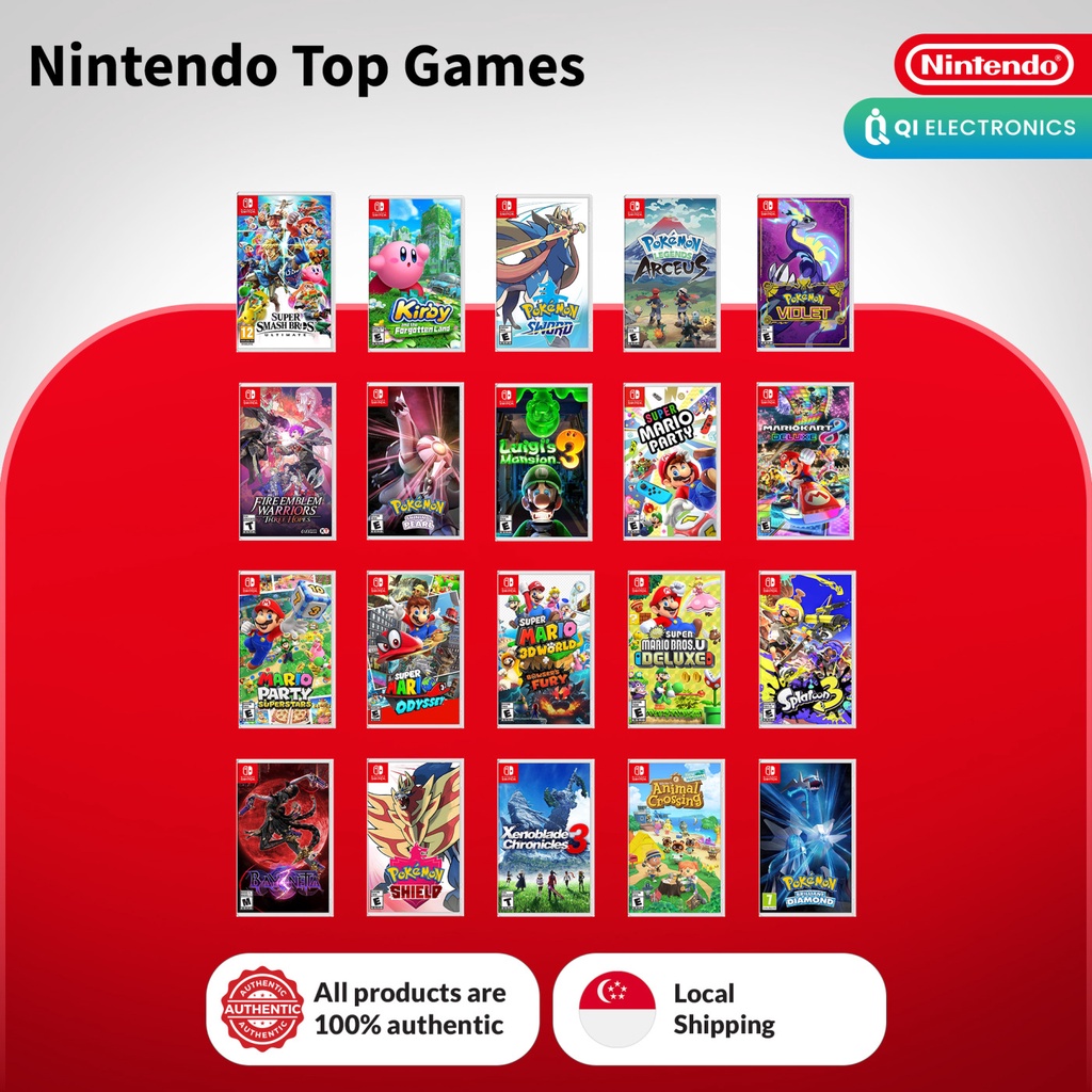 Nintendo Switch Games / Best Games Collection / Pokemon / Mario ...