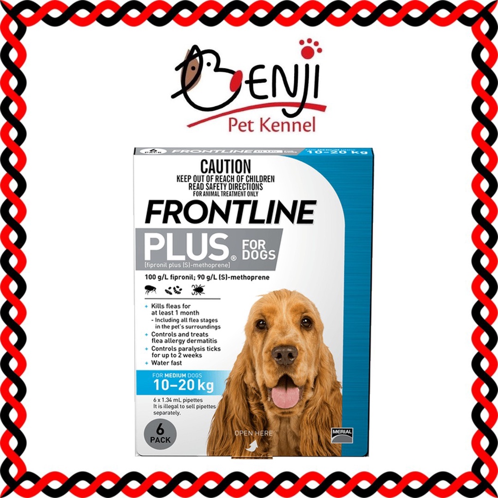 Frontline Plus For Medium Dog 10kg to 20kg (6 pipettes) | Shopee Singapore