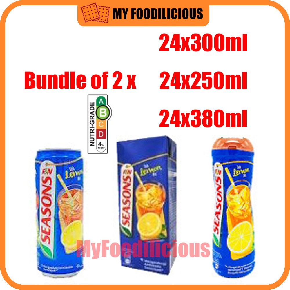 Seasons Ice Lemon Tea 24 x 300ml/ 24 x 250ml/ 24x 380ml | Shopee Singapore