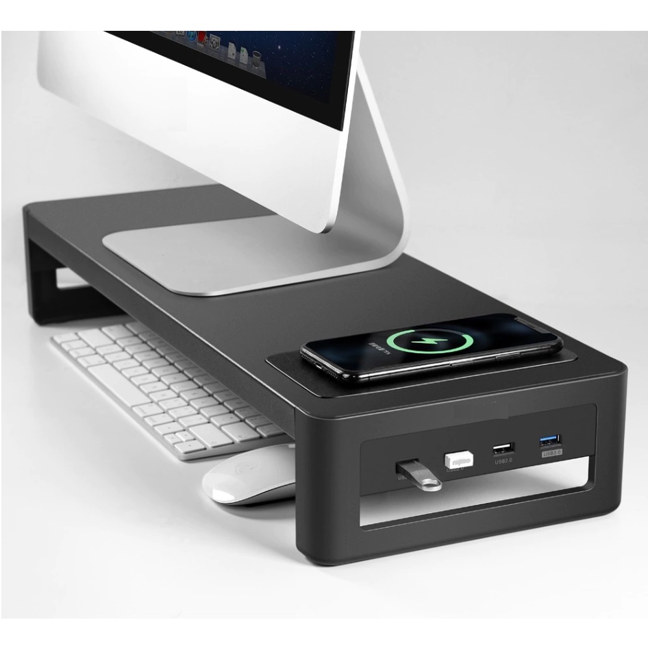 Monitor Stand Riser with USB3.0 Hub Support Data Transfer and Charging ...