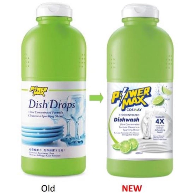 Cosway PowerMax Concentrated Dishwash Dish Drops | Shopee Singapore