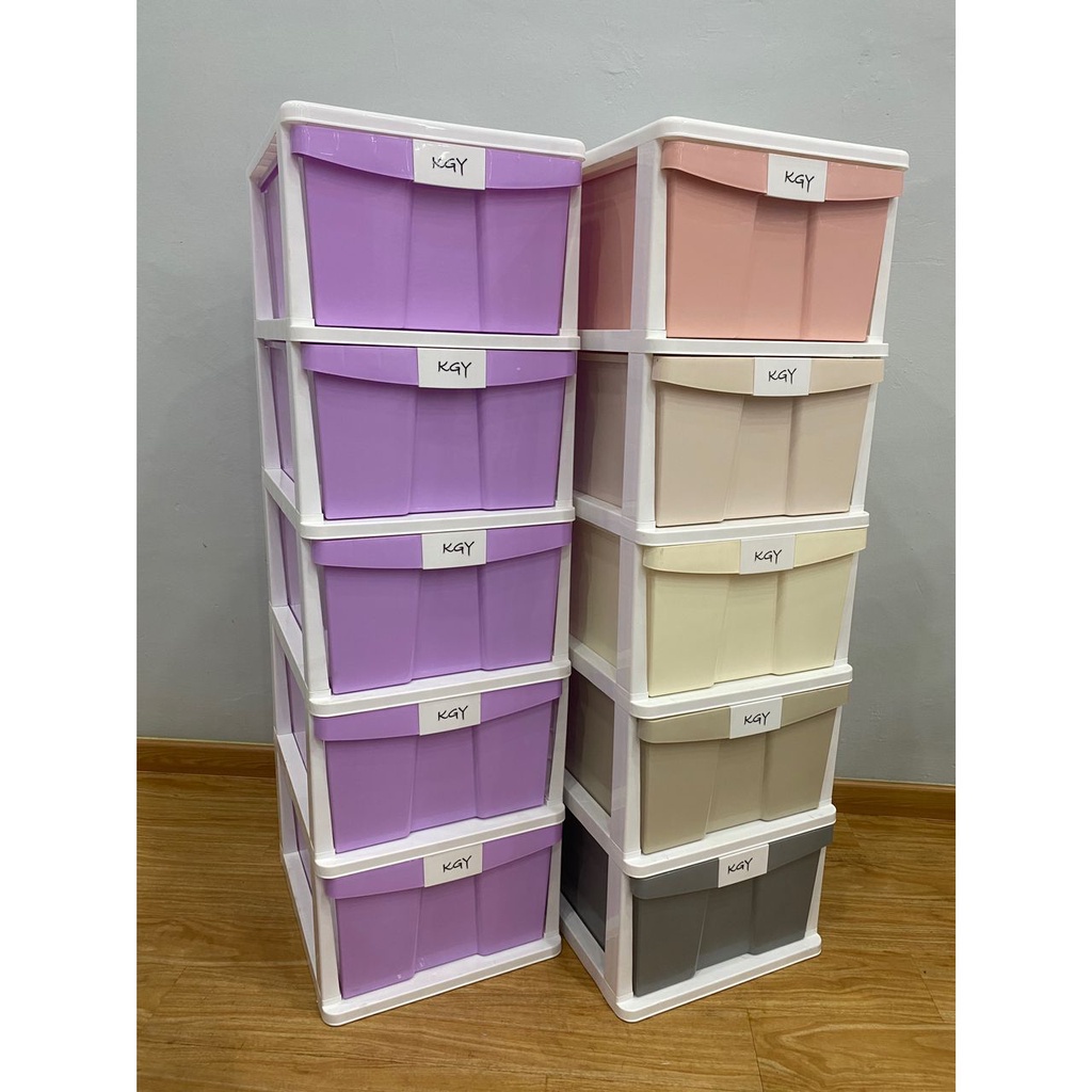 5 Tier Big Storage Plastic Drawer Cupboard Plastic Cabinet Storage ...