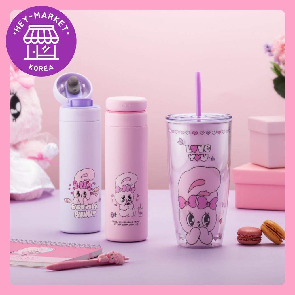 [LocknLock] Esther Bunny Lavender Cold Cup 720ml Jelly Tumbler 450ml ...