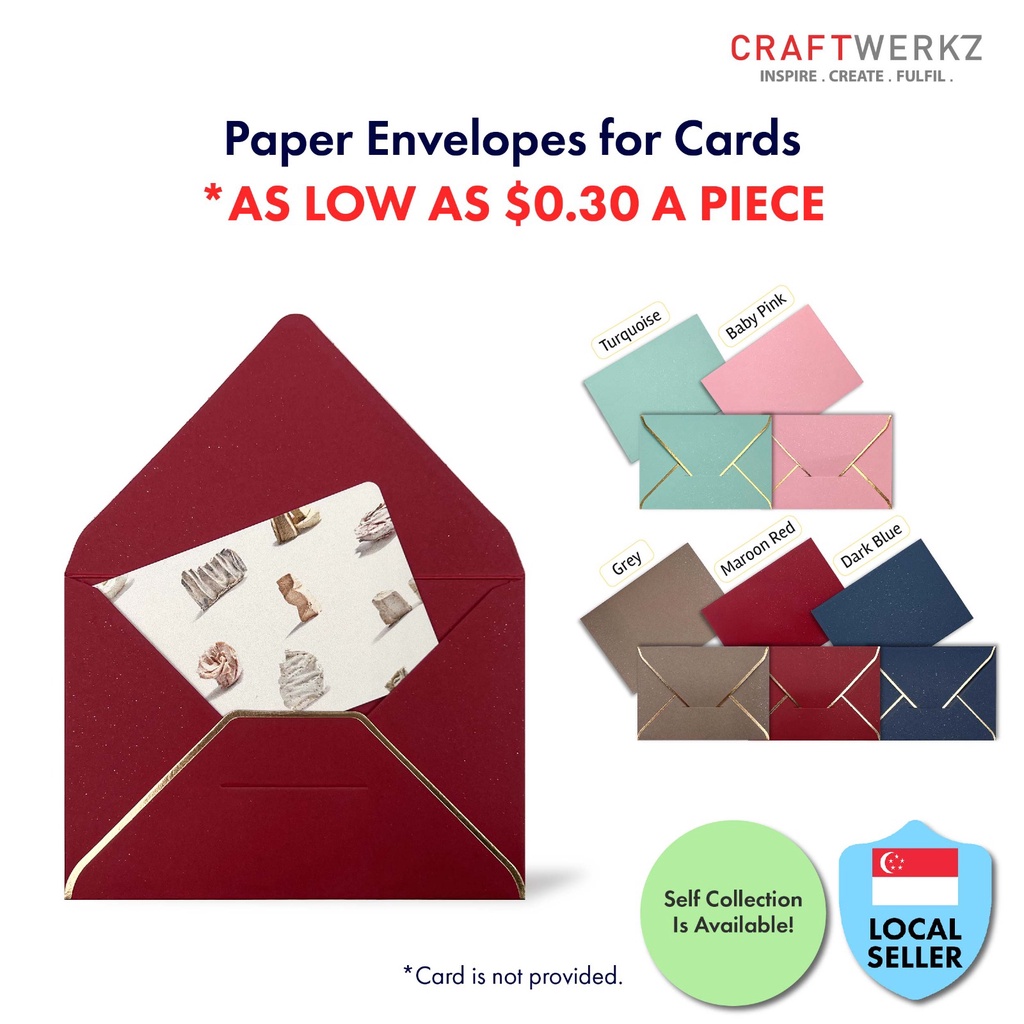 Paper Envelopes for Cards (SG Ready Stock) | Shopee Singapore