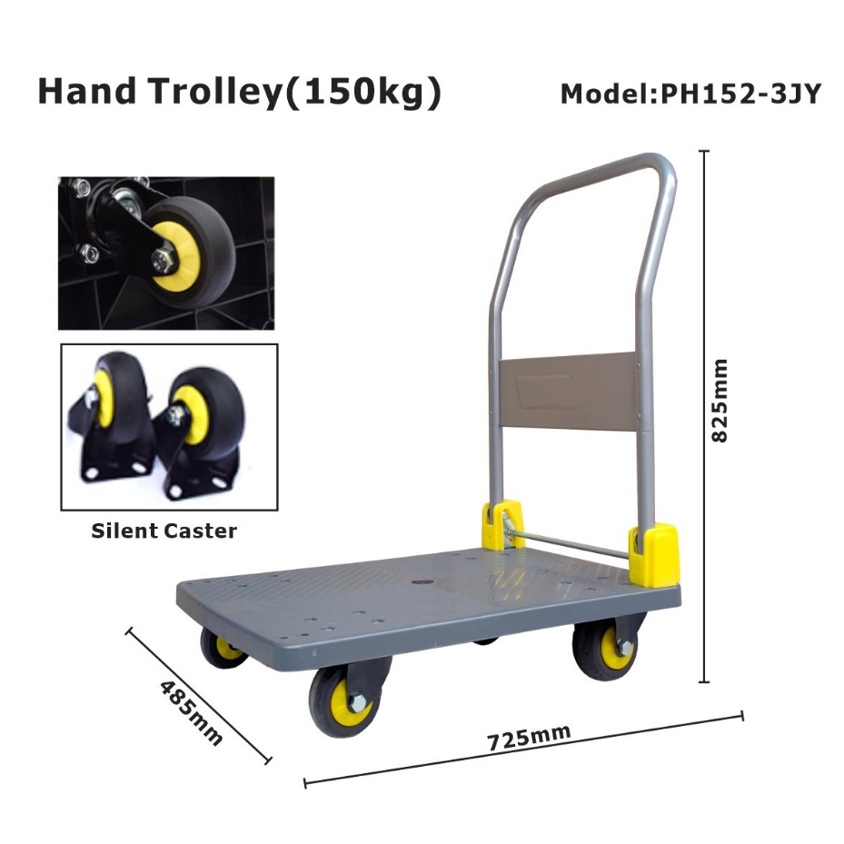 {SG In-Stock} Hand Trolley Loading Weight 150kg Foldable Trolley with ...
