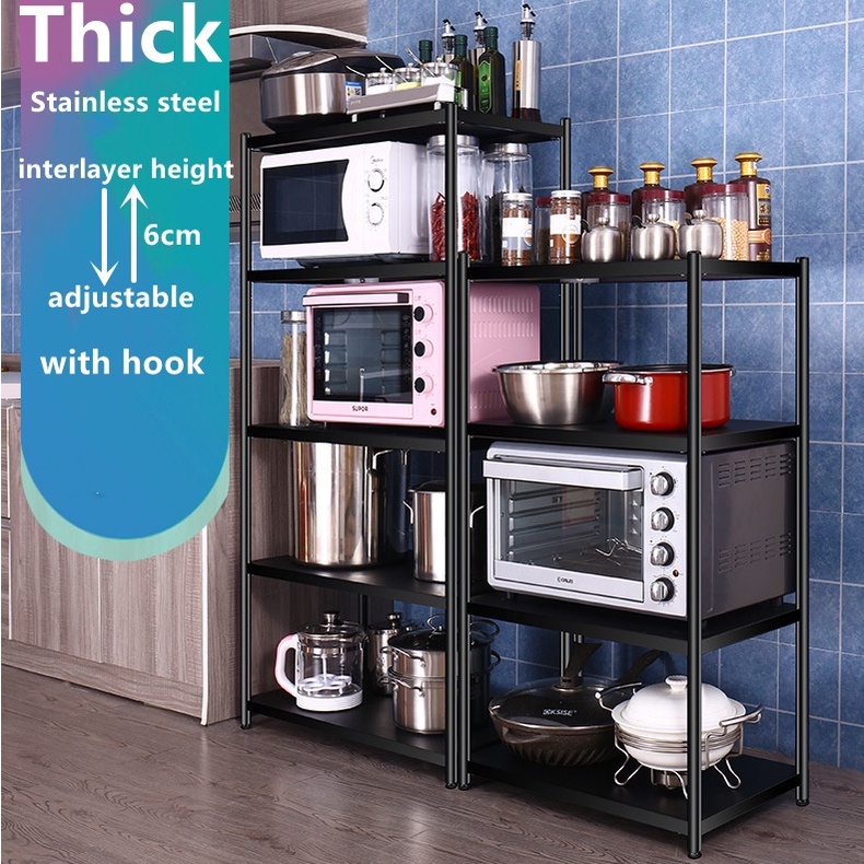 3/4/5 layers stainless steel kitchen shelf pot rack storage rack ...