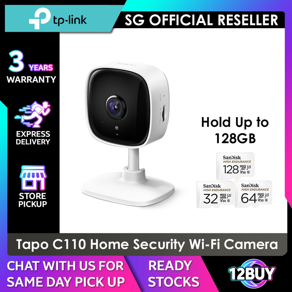 [3 YRS Warranty] [Best Seller]TP-LINK Tapo C100/C110 Sentry CCTV WIFI ...